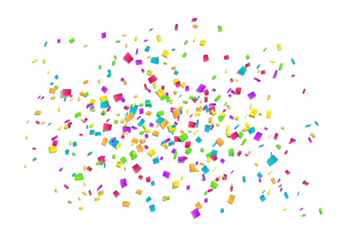 Flowers petals falling on transparent background Vector Image