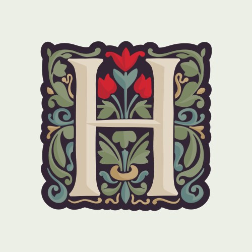 Fancy H Letter Vector Images (62)