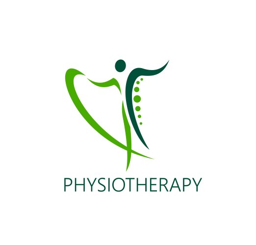 Back pain treatment logo icon Royalty Free Vector Image