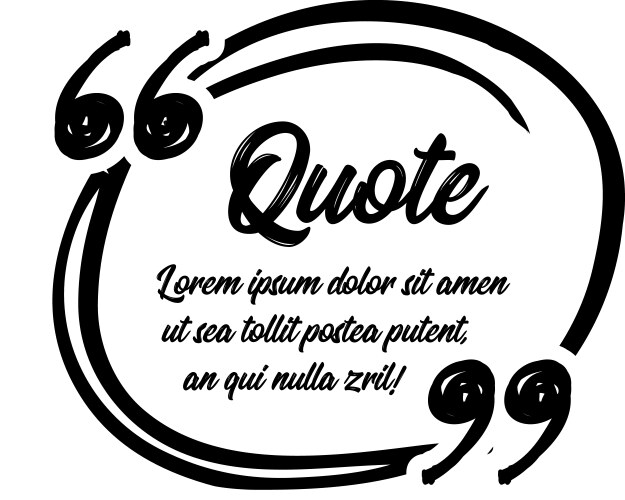 Decorative quote frame with quotation marks Vector Image