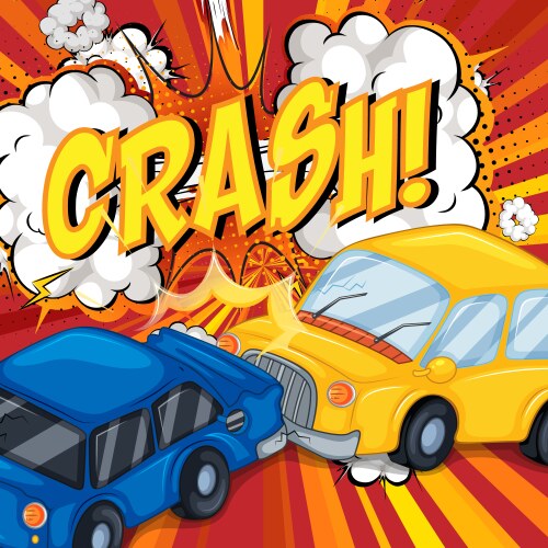 Car Crash Comic Vector Images (over 150)