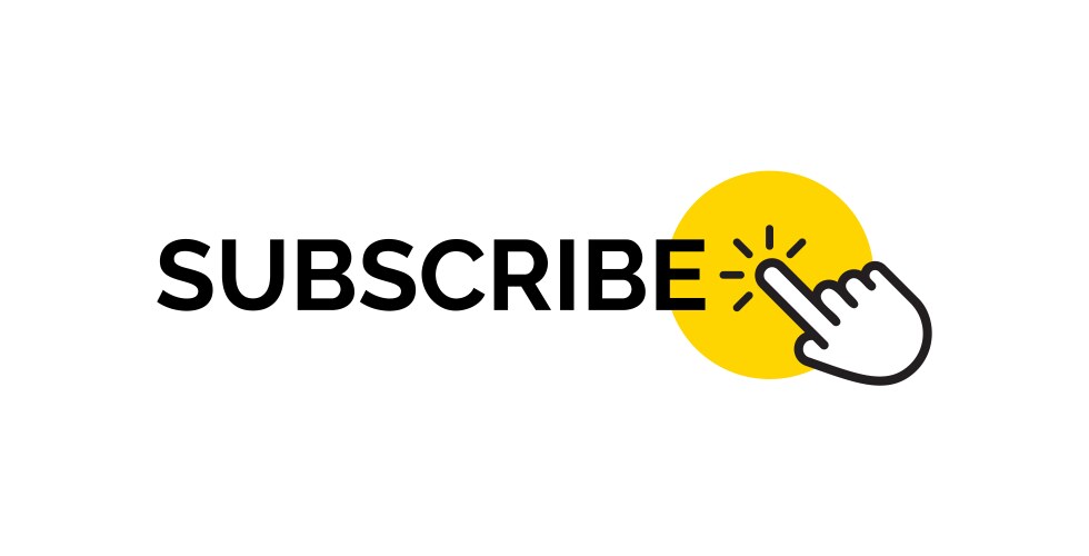 Button subscribe funny and colorful style icon Vector Image