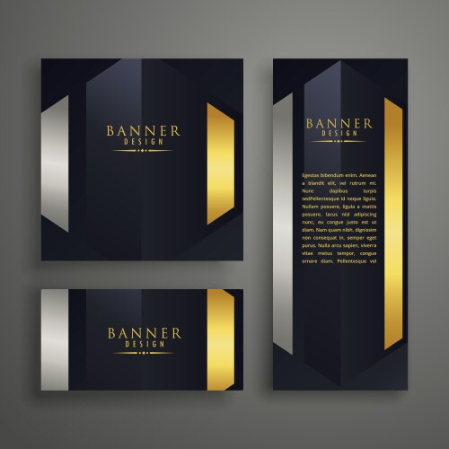 Golden premium invitation card design template Vector Image