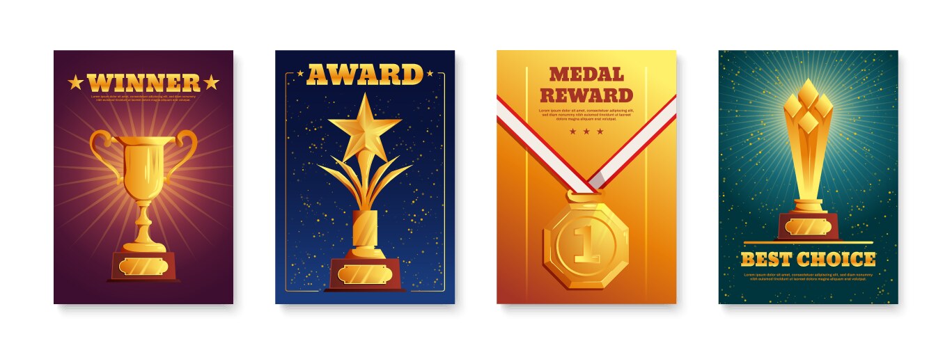 Medals awards set Royalty Free Vector Image - VectorStock