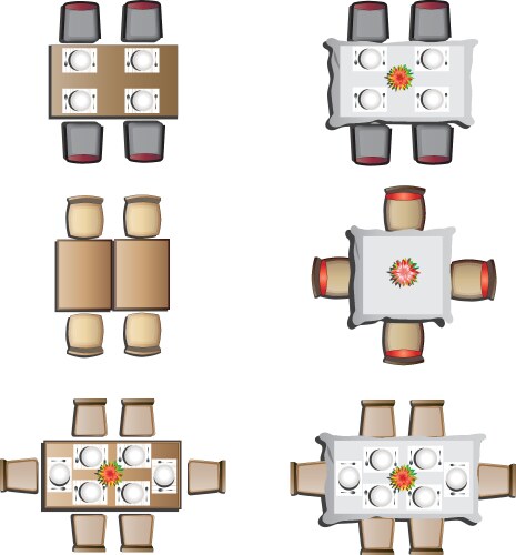 People sitting top view set 1 Royalty Free Vector Image