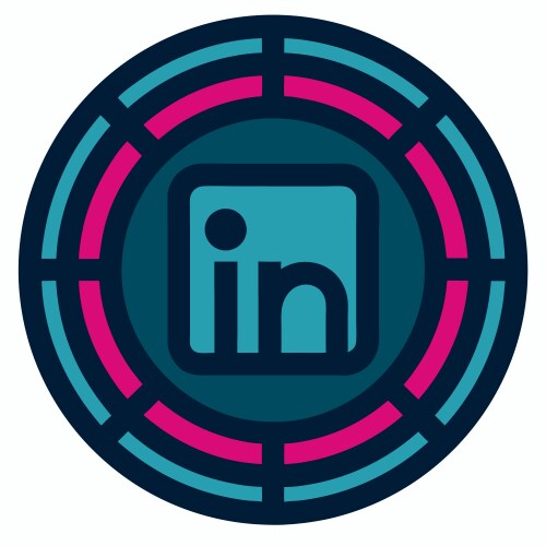 Black Linkedin Icon Vector Images (over 1,400)