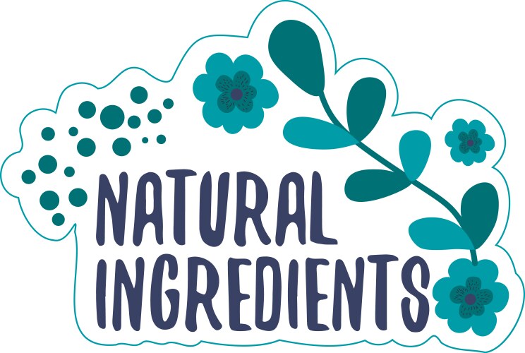 Natural product sticker - handwritten modern Vector Image