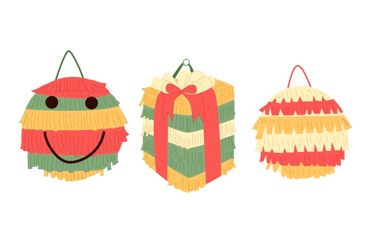 Pinana set for traditional mexican party horse Vector Image