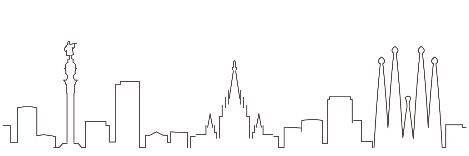 One single line drawing seoul city skyline Vector Image