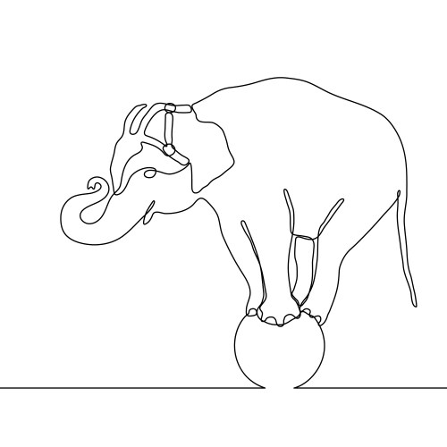 One Line Drawing Elephant Vector Images (over 430)