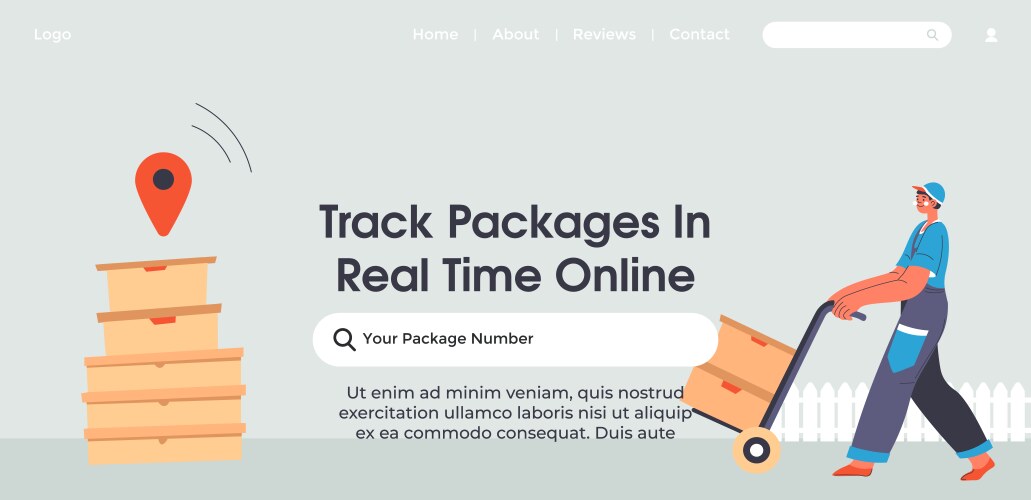 Track packages in real time delivery service Vector Image