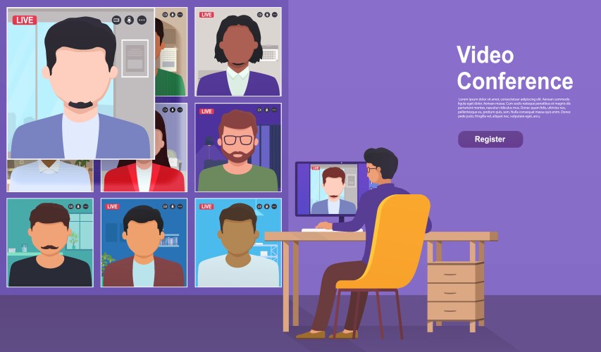 Online Meeting Vector Images (over 44,000)