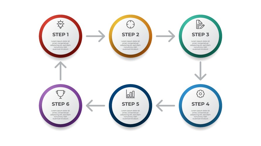 6 Steps Vector Images (over 21,000)