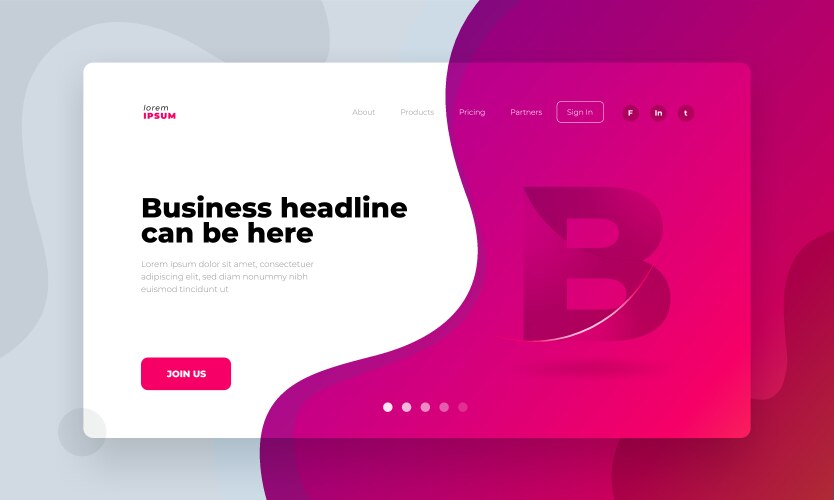 Abstract geometric shapes web design page Vector Image