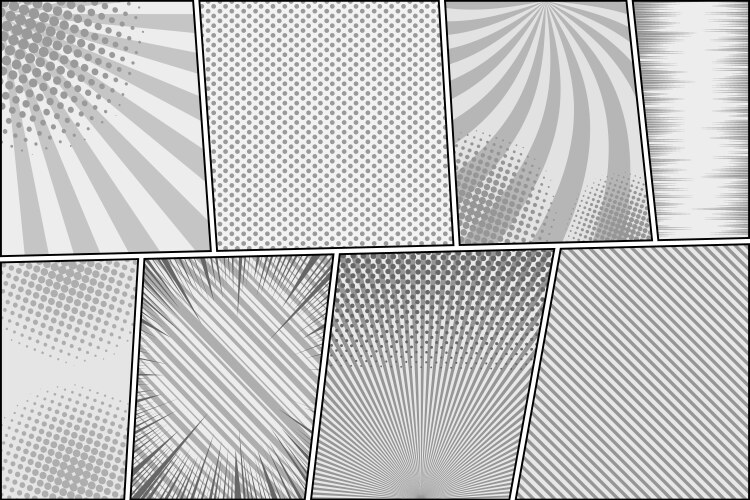 Comic monochrome concept Royalty Free Vector Image