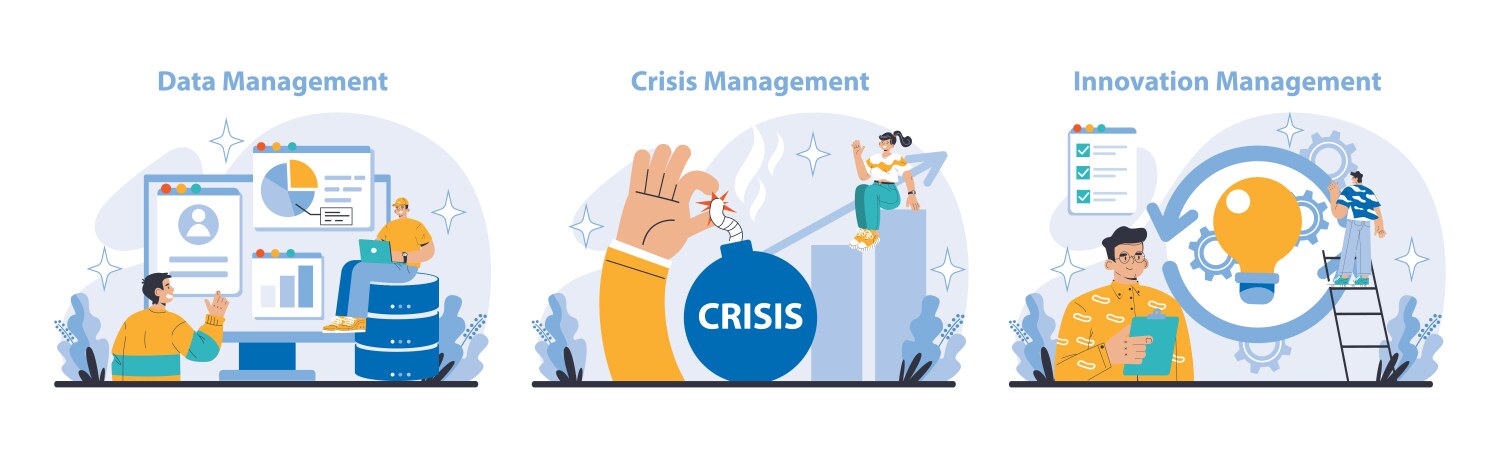 Operational processes and technologies concept Vector Image