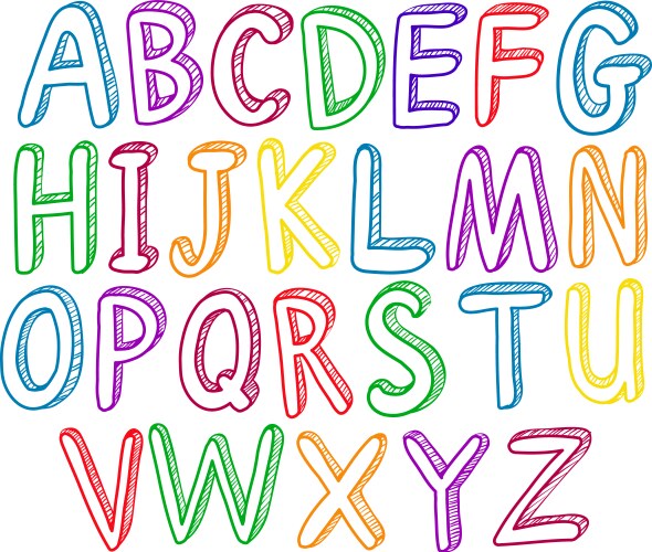 A letter r for rainbow Royalty Free Vector Image