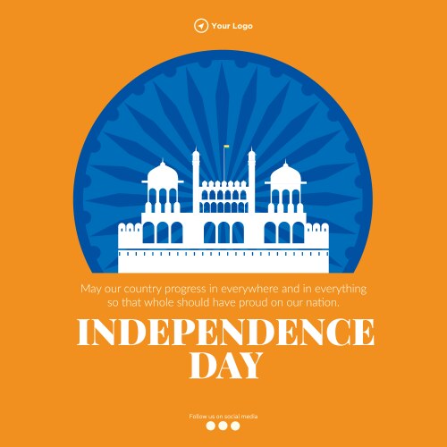Banner design of 15th august independence day Vector Image