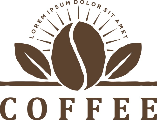Coffee logo for cafe resto and product label Vector Image