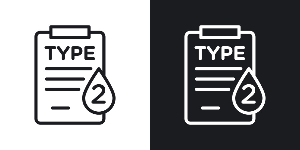 Type 2 diabetes icon set ii medical Royalty Free Vector
