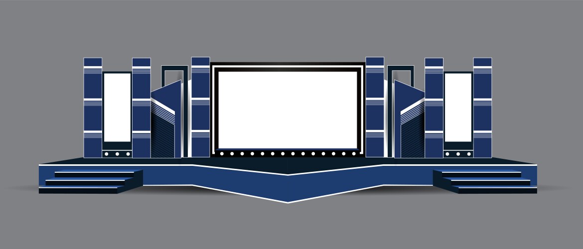 Event stage design for business conferences Vector Image