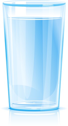 Glass water Royalty Free Vector Image - VectorStock