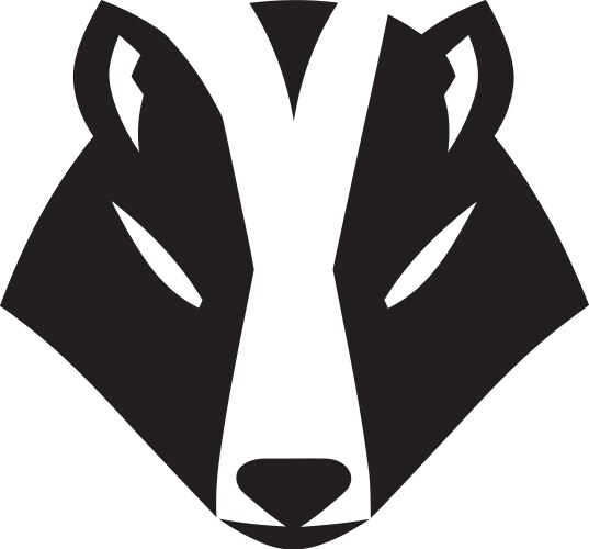 Badger monarchy seal black heraldry Royalty Free Vector