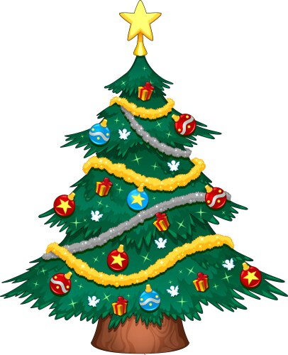 Christmas tree cartoon Vector Images & Graphics for Commercial Use ...