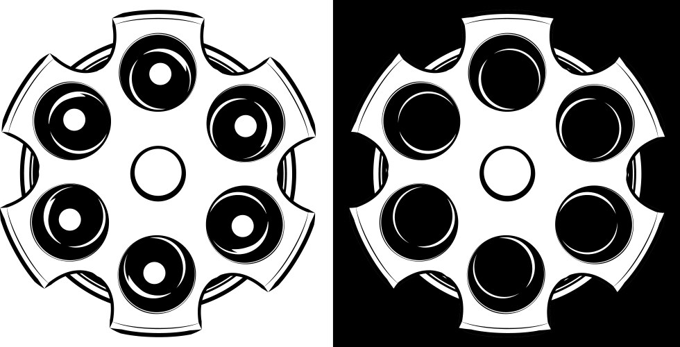 Cylinder Revolver Gun Vector Images (over 700)