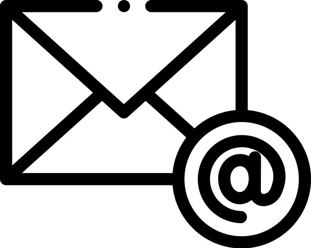 Email icon thin linear style design isolated Vector Image