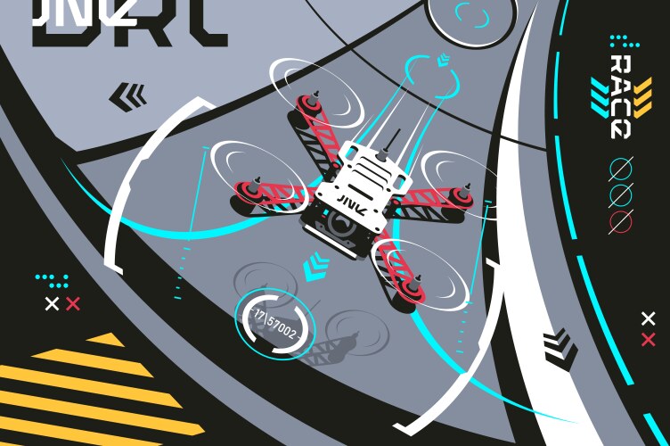 Drone pilots wearing modern glasses Royalty Free Vector