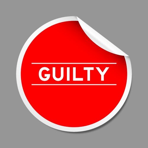 Red color arrow shape sticker label with word Vector Image