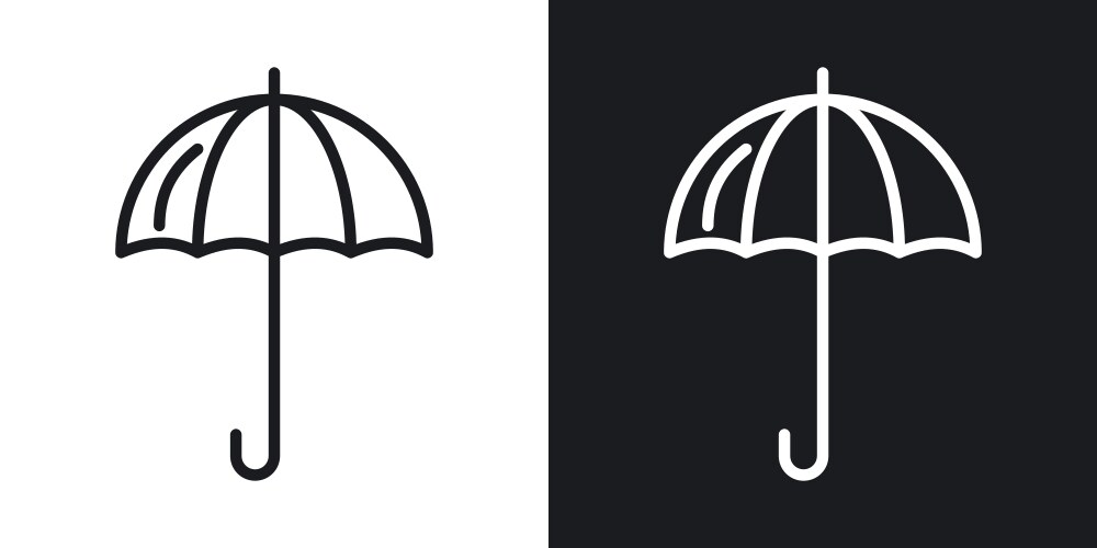 Symbol set of a parasol top view Royalty Free Vector Image