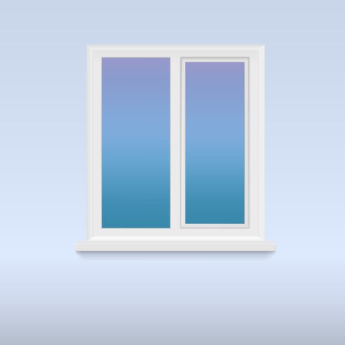 Closed Plastic Glass Window Royalty Free Vector Image