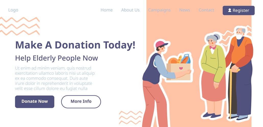 Volunteers help people with cloths and things Vector Image