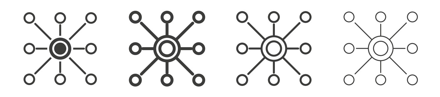 Multitask icon set on white background Royalty Free Vector