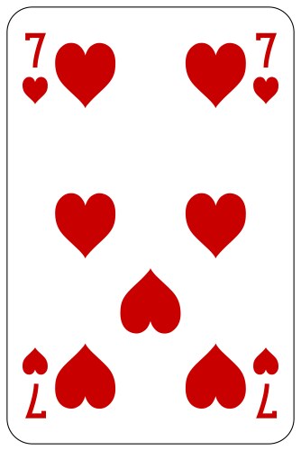 Poker playing card 7 spade Royalty Free Vector Image