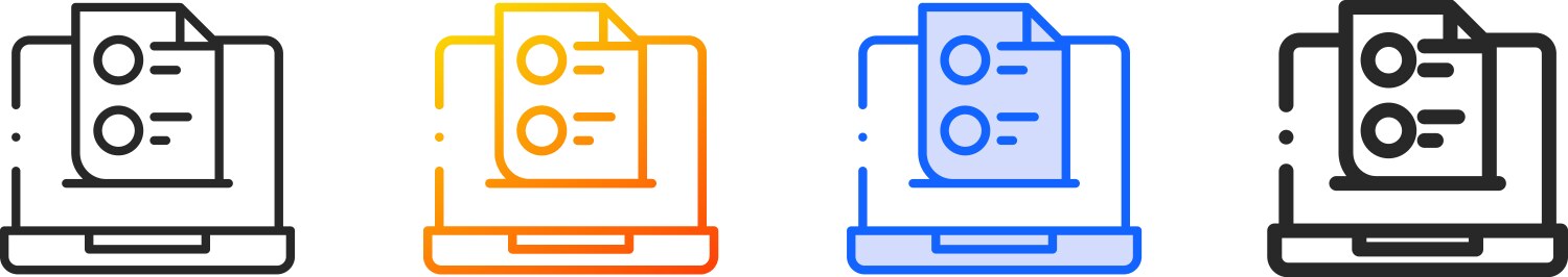 Bandwidth iconthin linear gradient blue stroke Vector Image