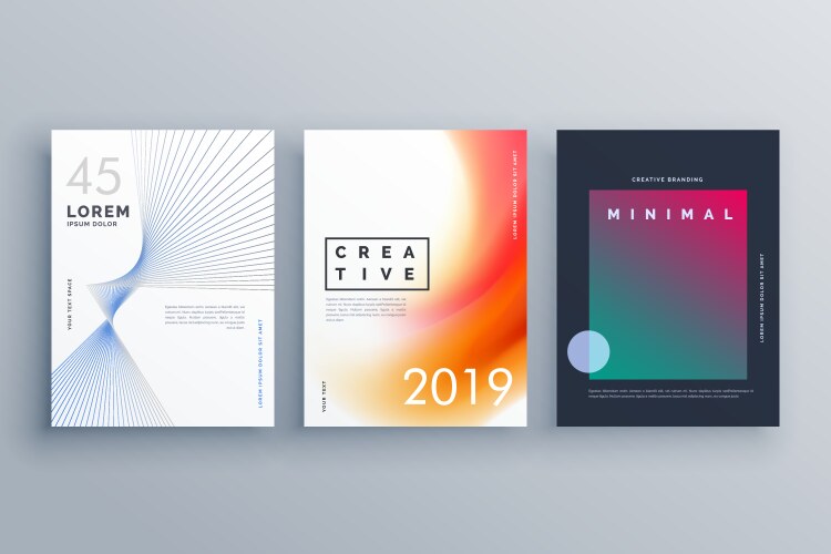 Creative minimal cover page or brochure flyer Vector Image