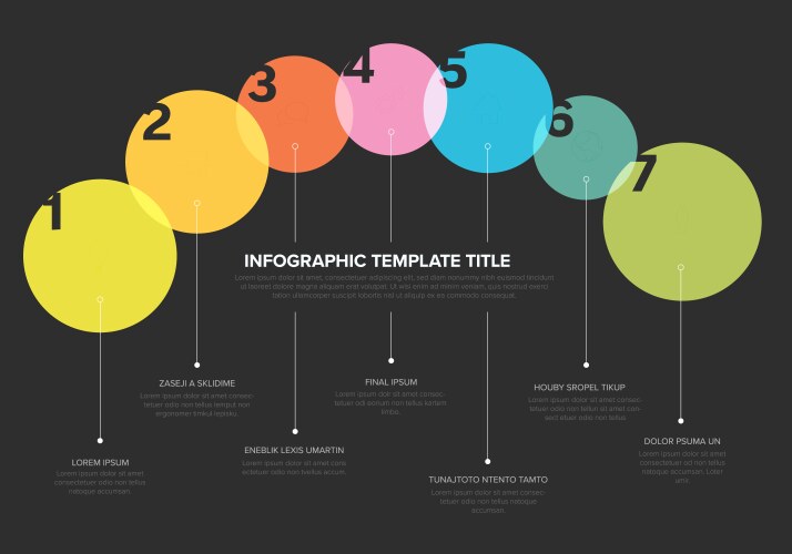 Simple overlay timeline graph template Royalty Free Vector