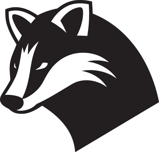 Noble badger emblem crowned crest Royalty Free Vector Image