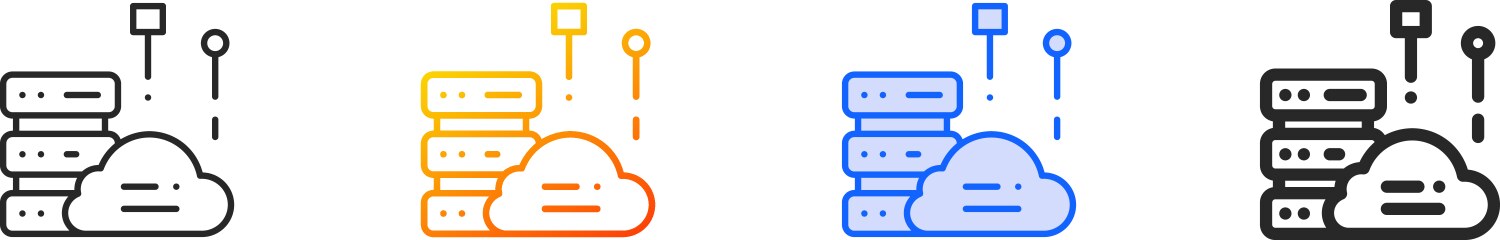 Bandwidth iconthin linear gradient blue stroke Vector Image