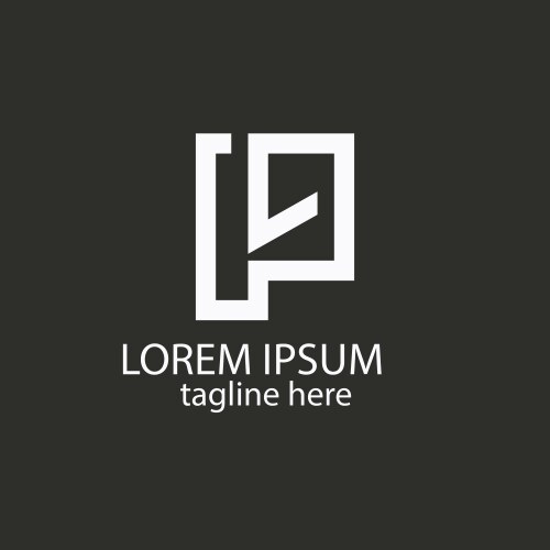 P alphabet letter gradient color logo design Vector Image