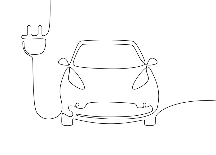 Electric car Royalty Free Vector Image - VectorStock