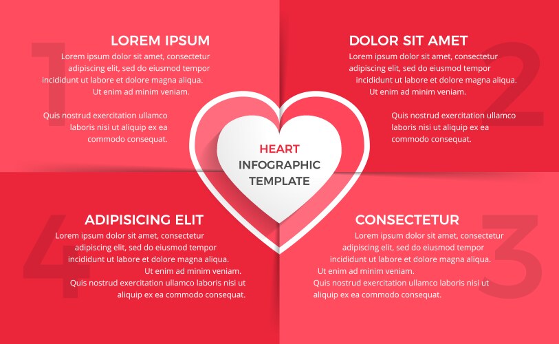 Heart infographics Royalty Free Vector Image - VectorStock