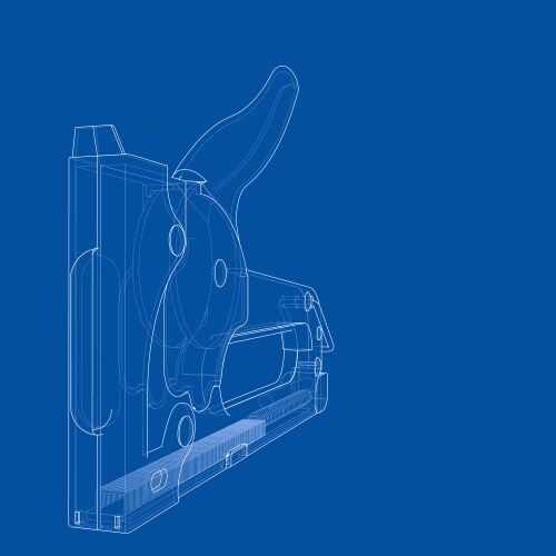 Outline construction stapler Royalty Free Vector Image