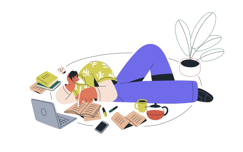 Writer and muse Royalty Free Vector Image - VectorStock