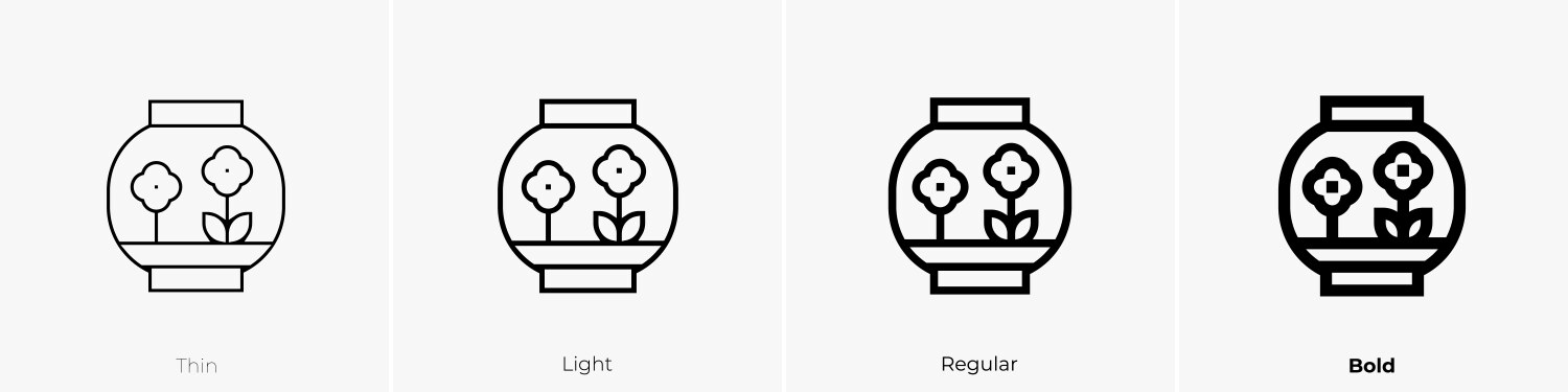 Chinese icon thin light regular and bold style Vector Image