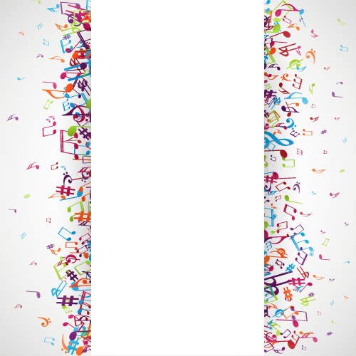 Colorful music notes Royalty Free Vector Image