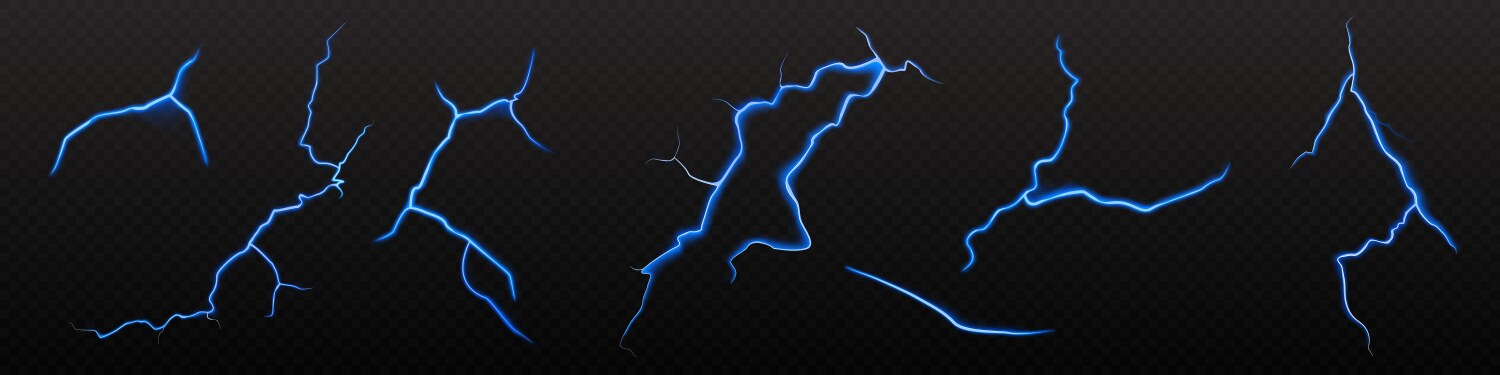 Lightning electric effect light thunder Royalty Free Vector